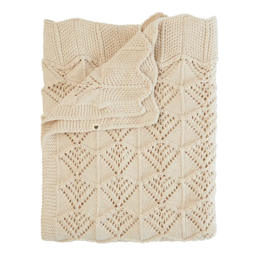 BIBS Wavy Pleteno ćebe, Ivory