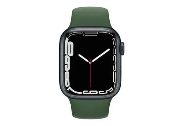 Apple Watch Series 7 GPS, 45mm Green Aluminium Case with Clover Sport Band - Regular