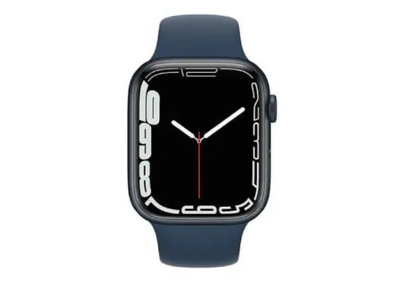 Apple Watch Series 7 GPS, 45mm Blue Aluminium Case with Abyss Blue Sport Band - Regular