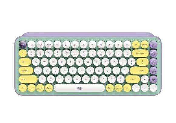 Logitech Bežična mehanička tastatura Pop Keys - Ljubičasto-zelena