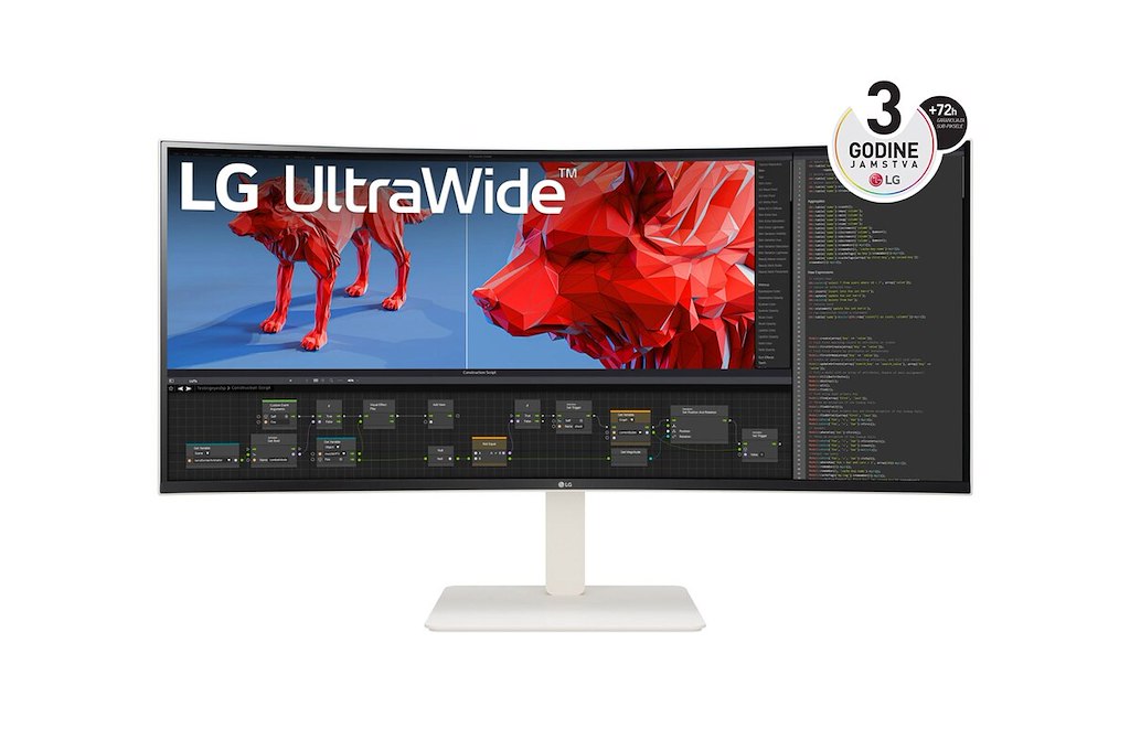 Monitor 38 LG UltraWide 38WR85QC-W, IPS, zakrivljen, WQHD+, 144Hz, 1ms, HDMI, DP, USB, LAN, G-syncID EK000601730