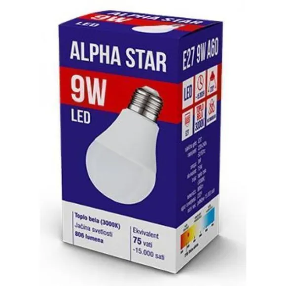 ALPHA STAR Sijalica LED ALPHA E27 9W