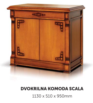 Dvokrilna Komoda Skala