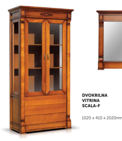 Dvokrilna Vitrina Scala – F