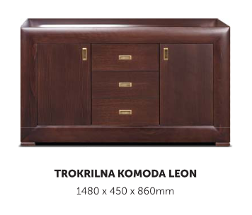 Trokrilna Komoda Leon