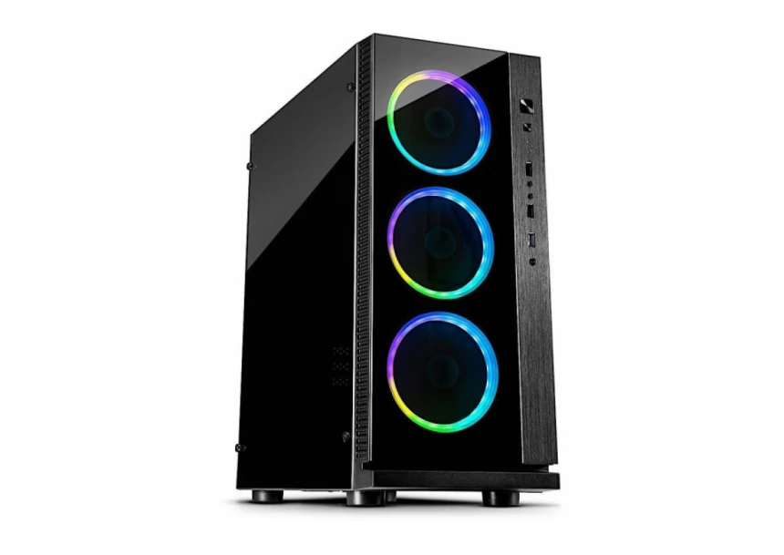 Kućište Midi Inter-Tech W-III RGB Tower black I RGB