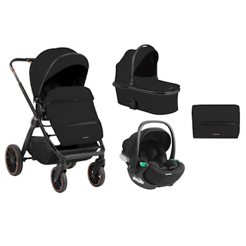 Kikka Boo kolica Tiffany premium set 3u1 sa autosedištem I-Trail I-size i tvrdom korpom Black