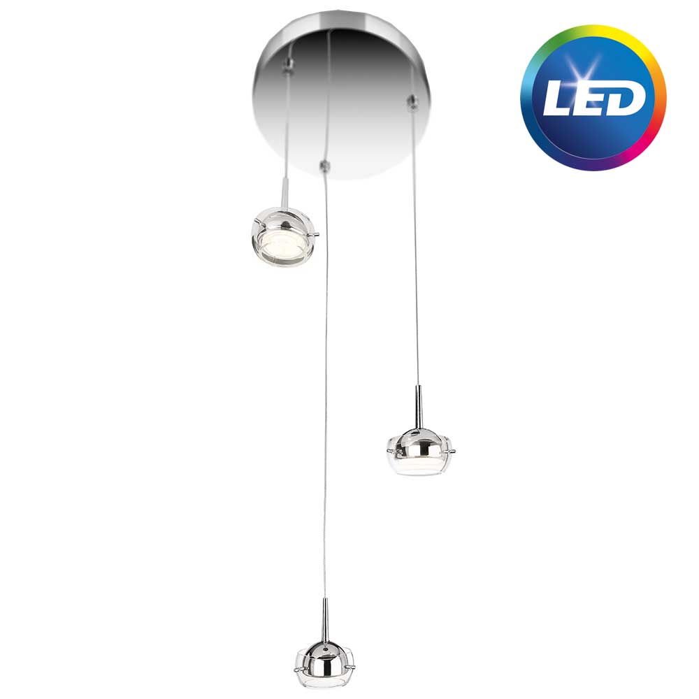 DR012 53223/11/16 Cypress LED visilica hromirana 3x3W 2700K