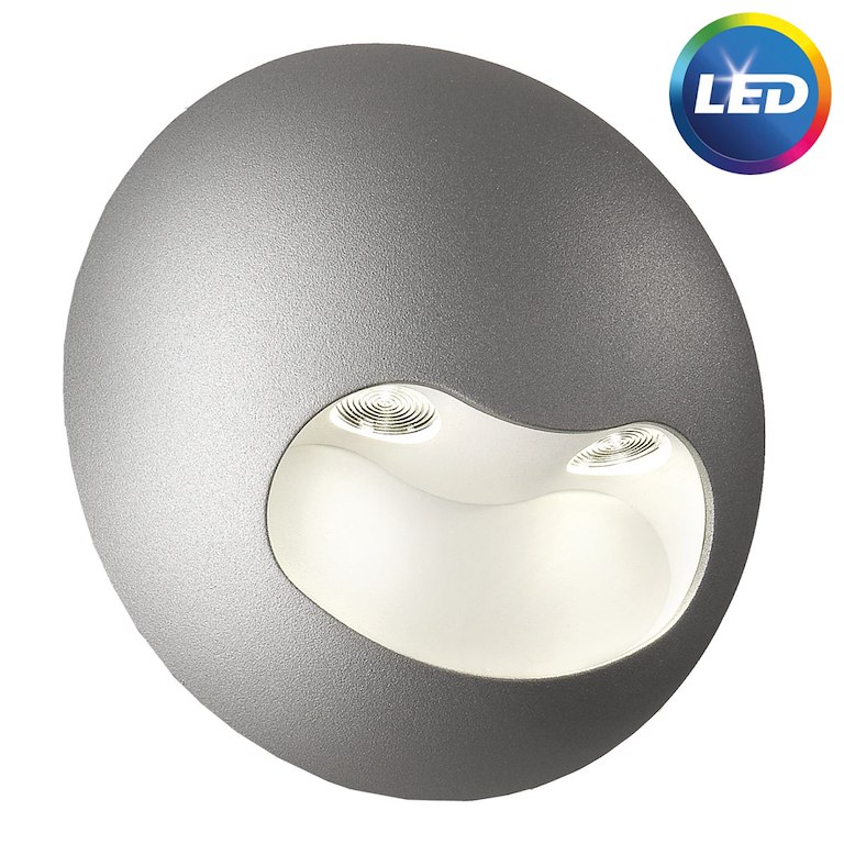 DR063 69085/87/16 Zidna LED lampa Milio siva 2x2W 2700K