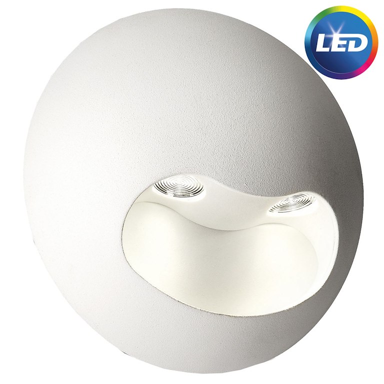 DR064 69085/31/16 Zidna LED lampa Milio bela 2x2W 2700K