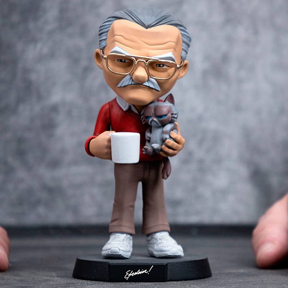 Stan Lee Mini Co. PVC Figure Stan Lee with Grumpy Cat (14 cm)