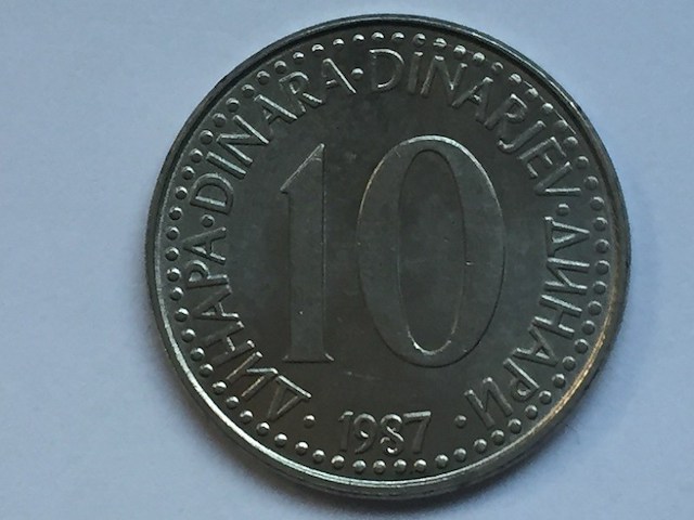 10 DINARA 1987 SFRJ