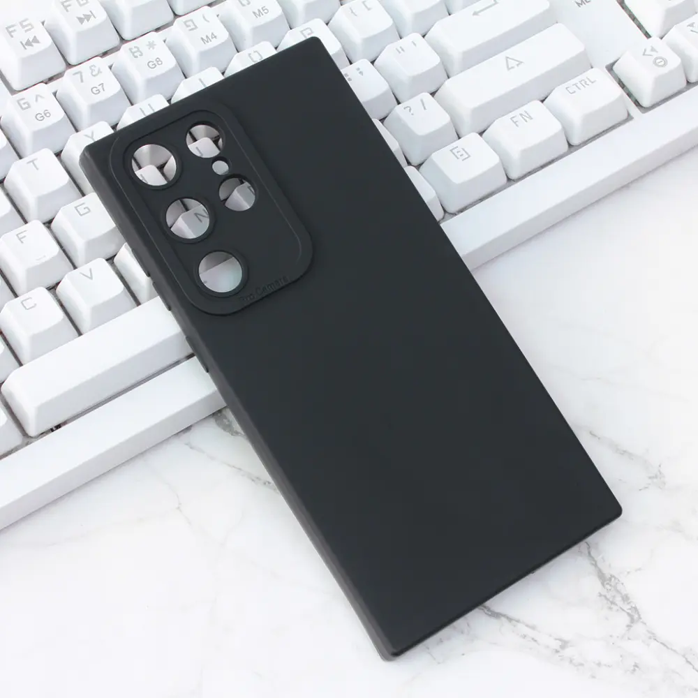 TERACELL Maska za Samsung S918B Galaxy S23 Ultra Silikon Pro Camera crna