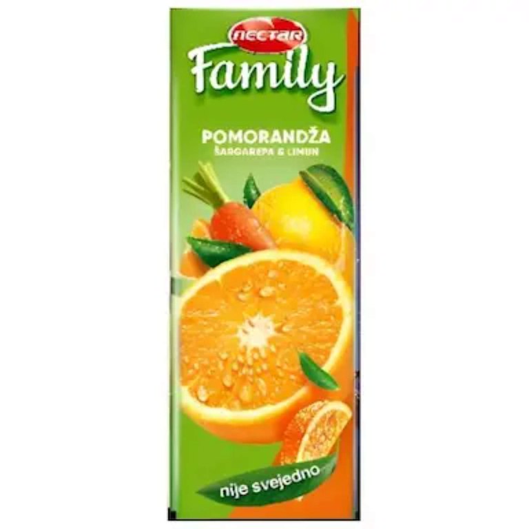 Family sok pomorandža šargarepa limun tba 1,5l nectar family