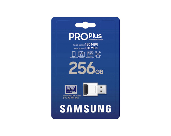 SAMSUNG Memorijska kartica PRO PLUS MicroSDXC 256GB U3 + SD Adapter MB-MD256SB