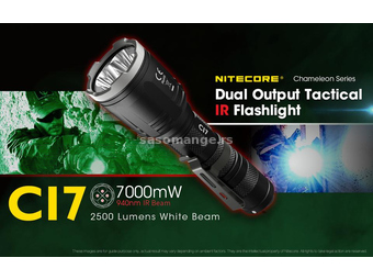 Dual baterijska lampa NITECORE CI7 2.500lm IR 7.000mW