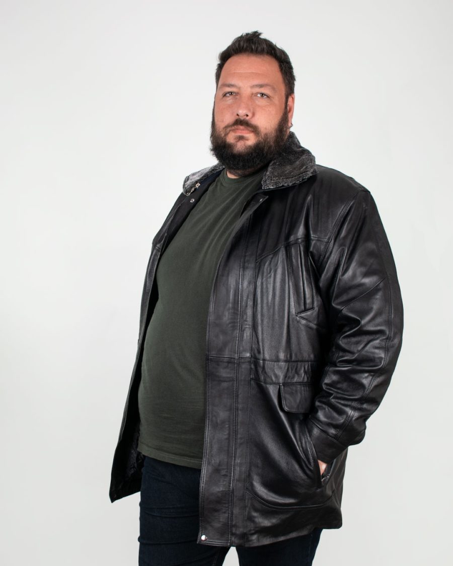 Kožna jakna Luis – Crna