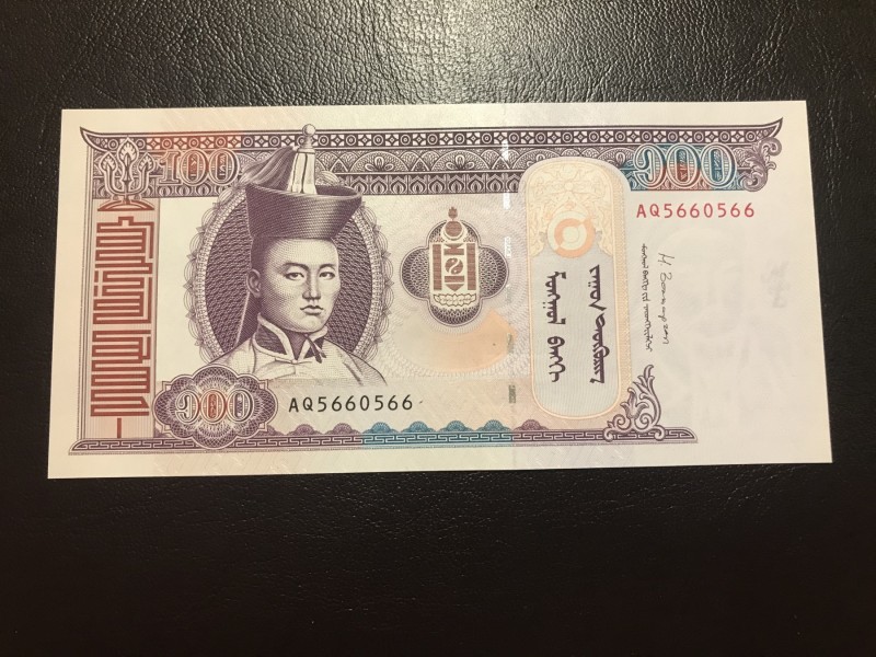 MONGOLIJA 100 TOGROG.2014. UNC.