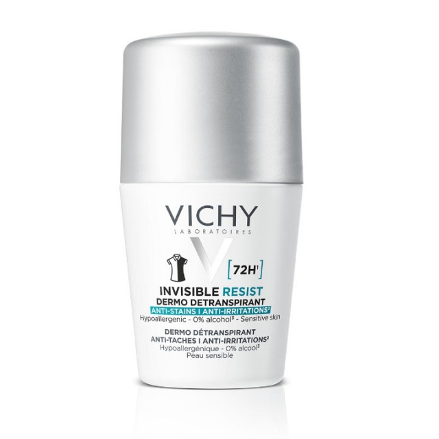 VICHY DEODORANT ROLL-ON INVISIBLE PROTECT DERMO ANTI-PERSPIRANT 72H 50ML