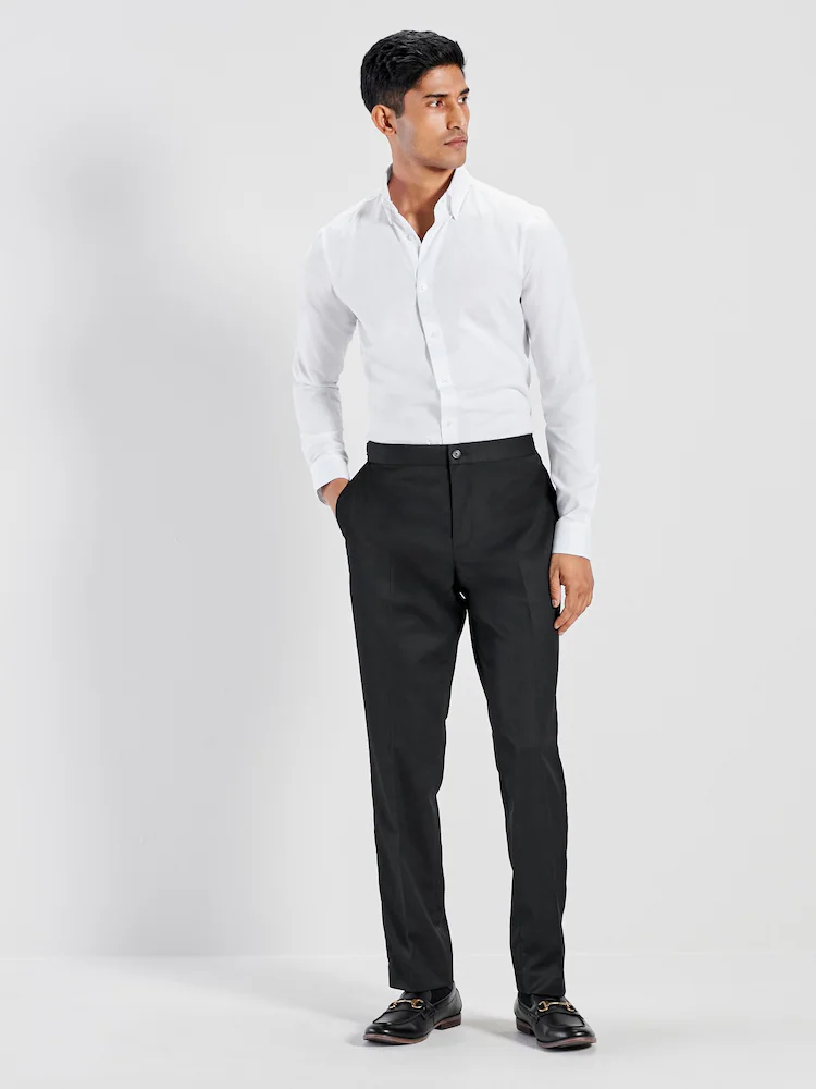 White Skinny Fit Easy Care Oxford Shirt