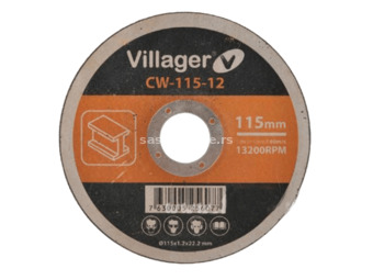 VILLAGER Rezna ploča za metal CW11512 Rezna ploča 115mm 22.23mm