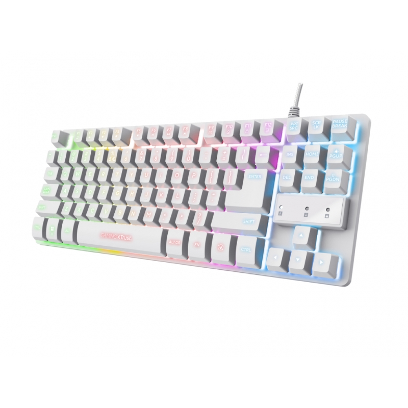 Tastatura TRUST GXT833 THADO žična/RGB/gaming/bela