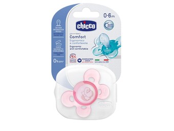 CHICCO LAŽA PHYSIO COMFORT SILIKON 0-6M ROZE