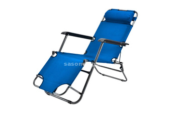 Sklopiva prenosiva kamping ležaljka stolica - velika plava (178 x 47 CM)