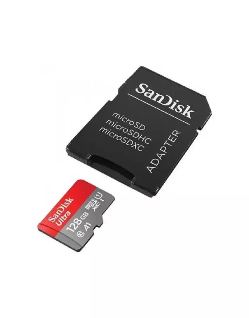 Micro SD 128GB SanDisk Ultra + adapter SDSQUAB-128G-GN6MA