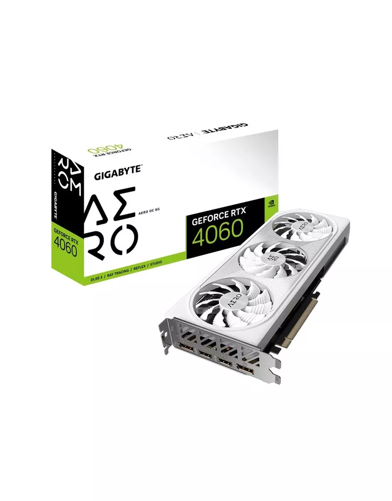 GIGABYTE nVidia GeForce RTX 4060 8GB 128biit GV-N4060AERO OC-8GD grafička karta