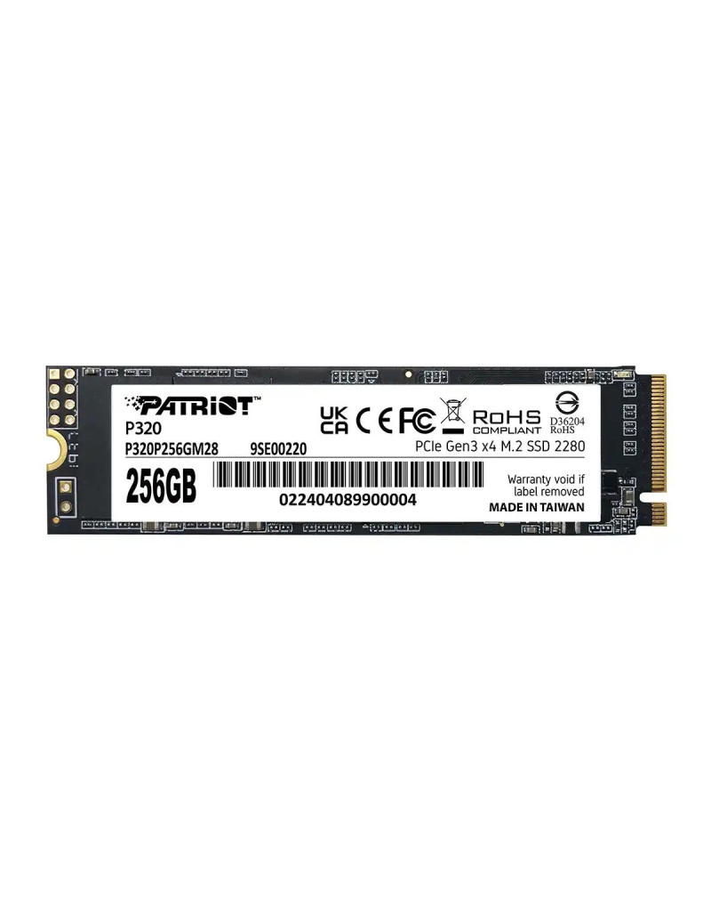 SSD M.2 NVMe 256GB Patriot P320 2200MBs/1200MBs P320P256GM28