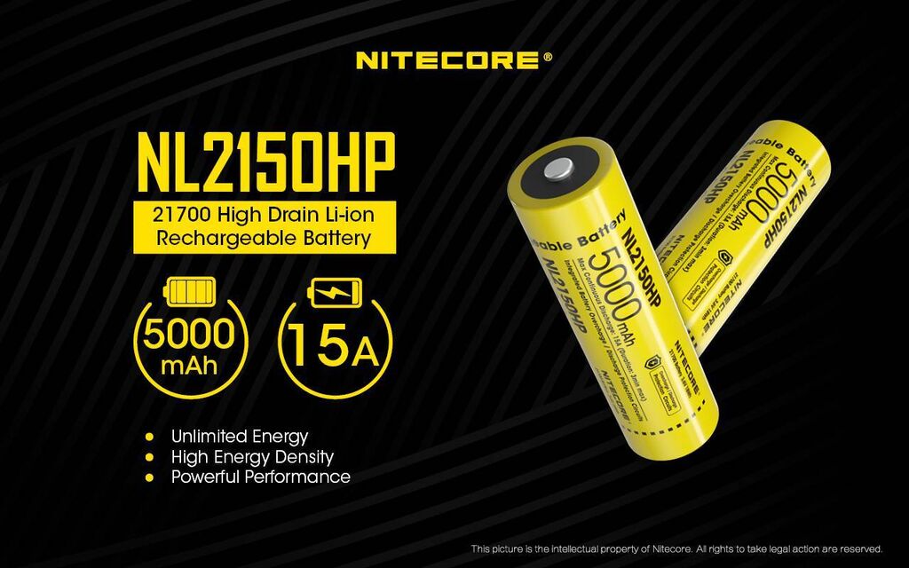 Baterija 21700 NITECORE NL2150HP (5000mAh) LI-ION BATTERY Punjiva