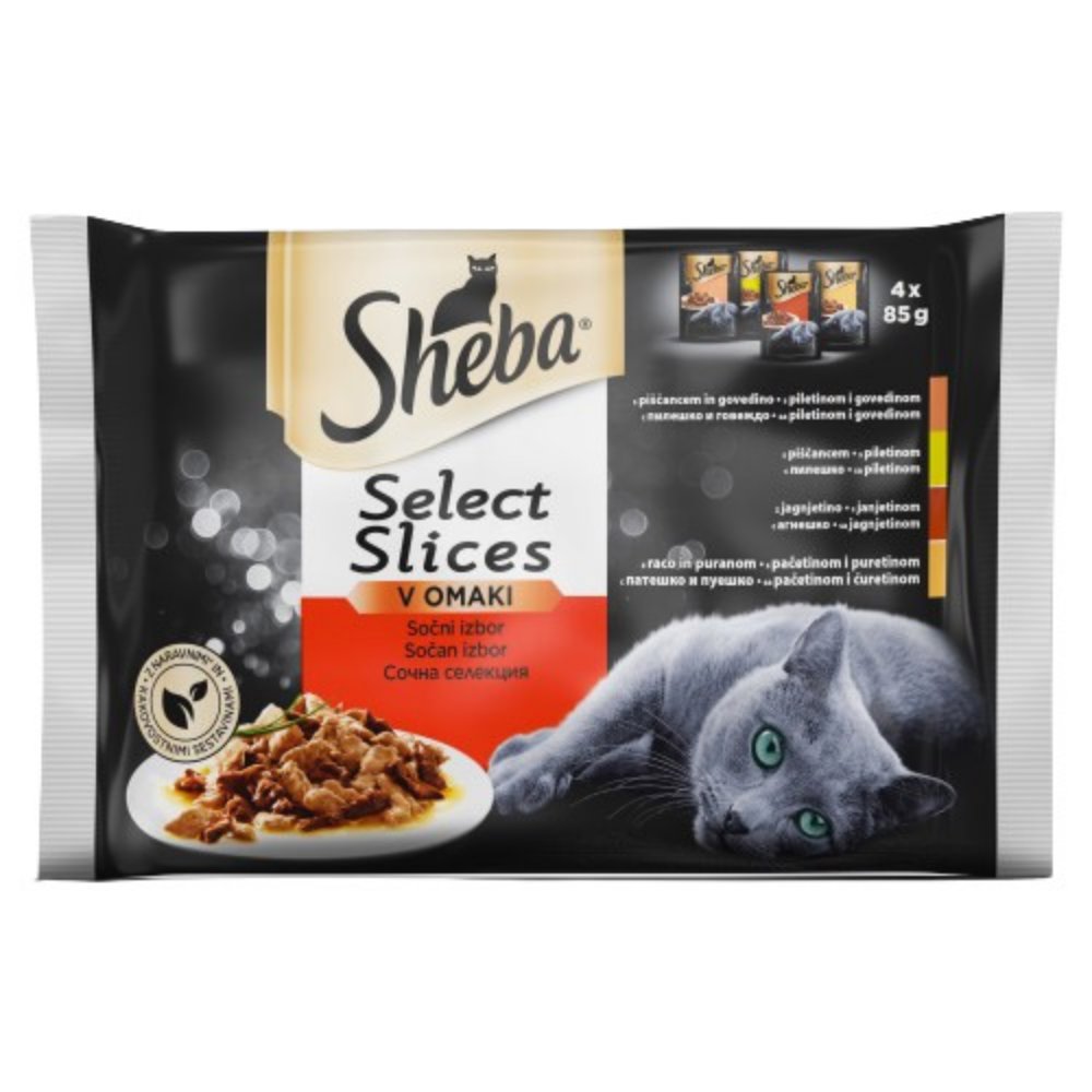 Sheba kesice, mesan izbor u sosu 4x85g