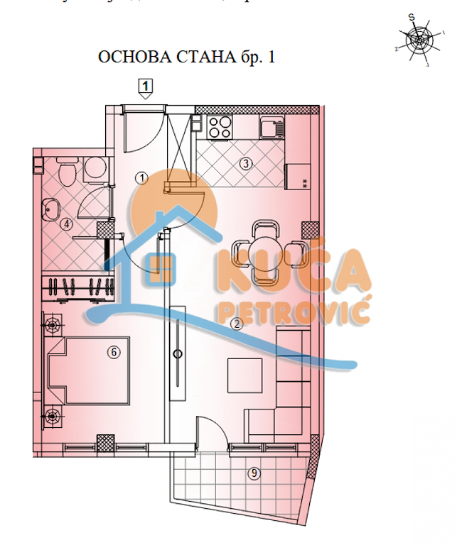 Novogradnja na Crvenom pevcu, 1. 5, 49 m2, povrat PDV-a