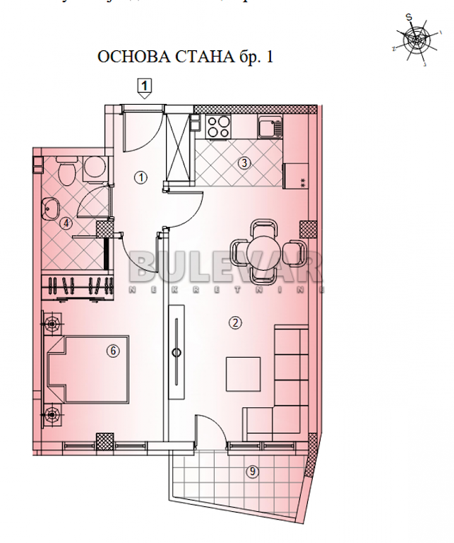 Novogradnja na Crvenom pevcu, 1. 5, 49 m2, povrat PDV-a