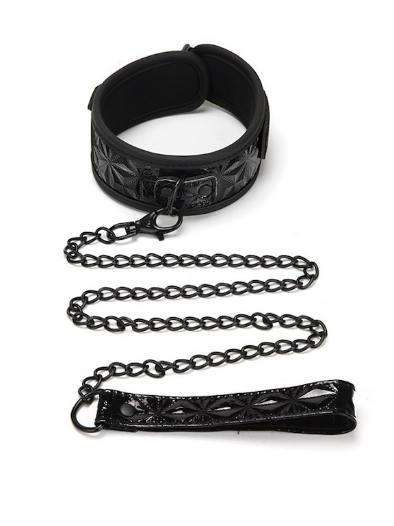 Whipsmart diamond collar and leash black