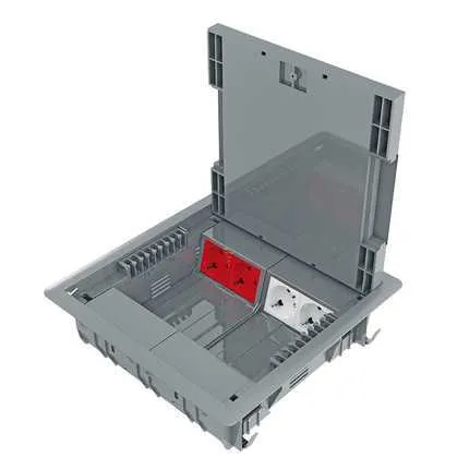 Kutija podna za module 250×250, 16 modula siva