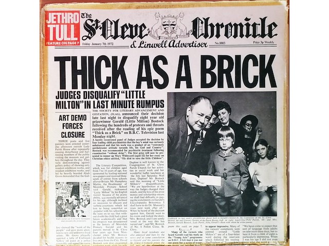 LP JETHRO TULL - Thick As A Brick (1972) 1. UK pressing