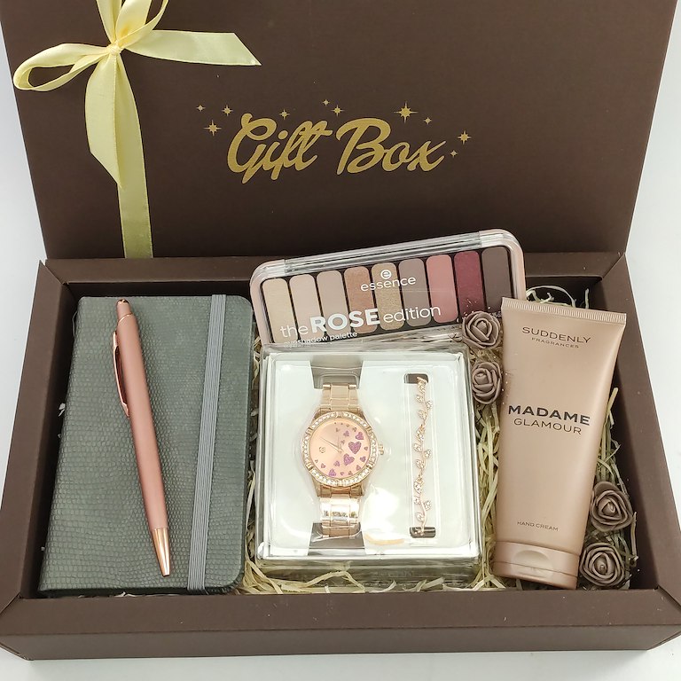 Poklon kutija Elegancija u Rose Gold Boji gift box 00140-1