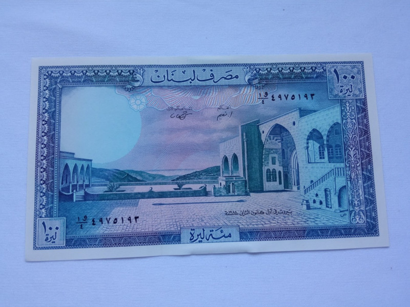 Liban 100 livri,1988 god.UNC,retko