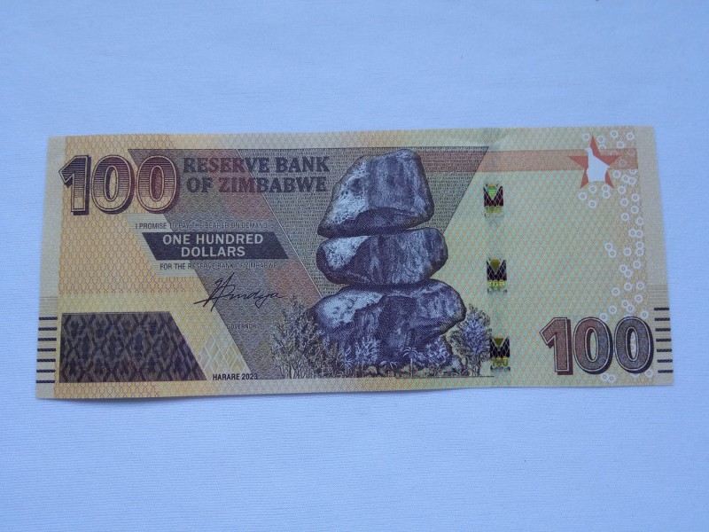 Zimbabve 100 dolara,2023 god.UNC