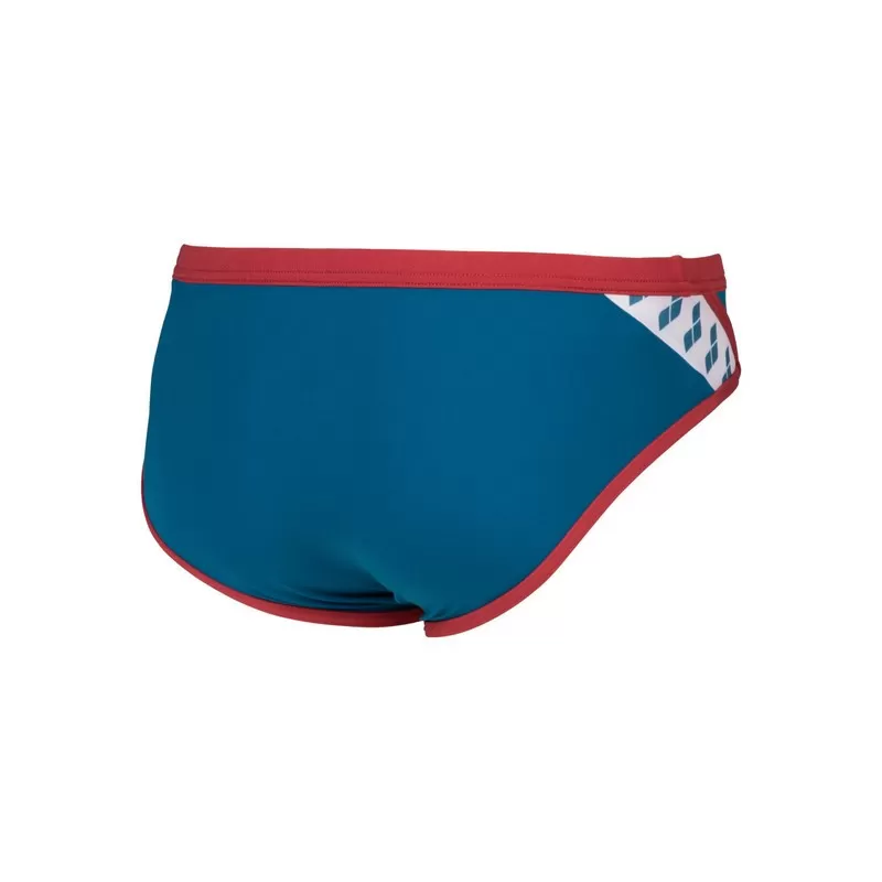 MENS ARENA ICONS SWIM BRIEFS SOLID BLUE/RED