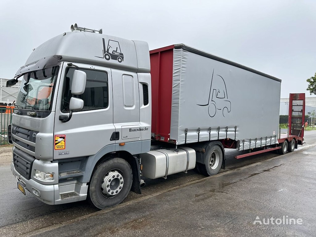 DAF CF 85.360 + NOOTEBOOM - FORKLIFT CARRIER / HEFTRUCK TRANSPORTER šlep auto