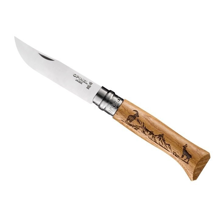 Noz Opinel 002336 Inox 8 graviran Divokoza