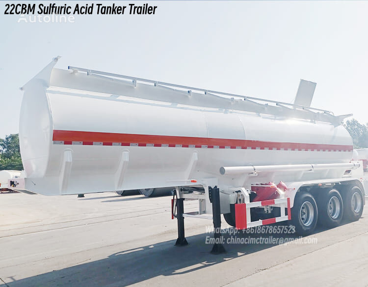 Nova 22CBM Sulfuric Acid Tanker Trailer for Sale in Angola poluprikolica autocisterna