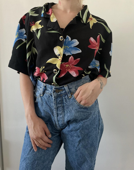 Vintage Floral Hawaii Oversized Kosulja