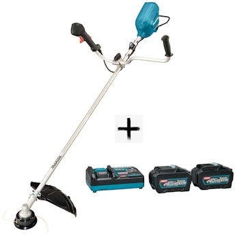 Makita akumulatorski trimer XGT 2x40V UR012GZ + starter set XGT (2 x 5Ah BL4050F + brzi punjač DC40RA) 1911V6-0