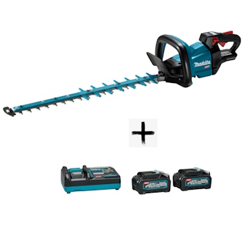 Makita akumulatorske makaze za živu ogradu 600mm XGT 40V UH008GZ + starter set XGT (2 x 4Ah BL4040 + brzi punjač DC40RA) 191L77-9