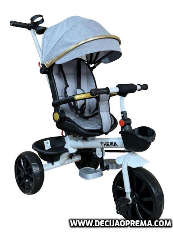 Tricikl Baby Line Grey za decu