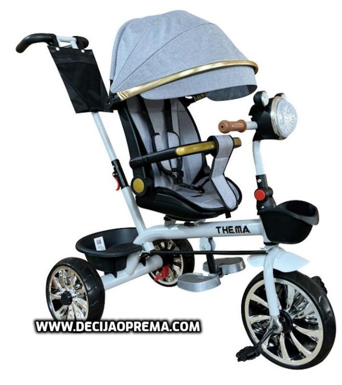 Tricikl Baby Line Lux Grey za decu